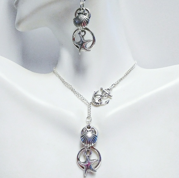 Handmade | Jewelry | New Ocean Theme Anchor Seashell Jewelry Set | Poshmark